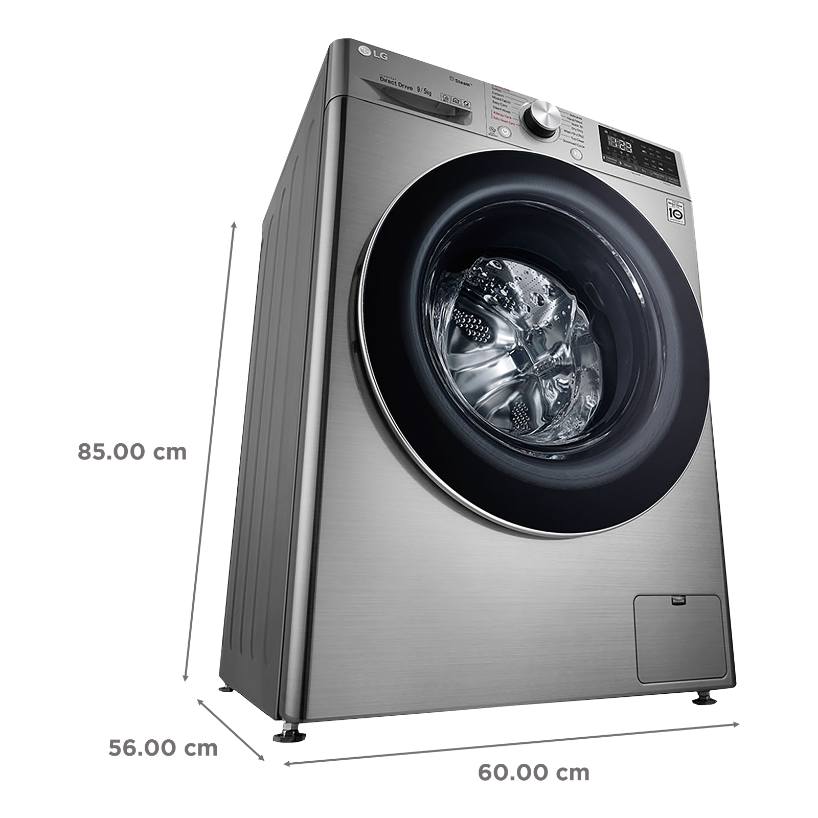 Buy LG 9 5 kg 5 Star Inverter Fully Automatic Front Load Washer Dryer FHD0905SWS.ASSQEIL Steam Wash Technology Silver Online Croma